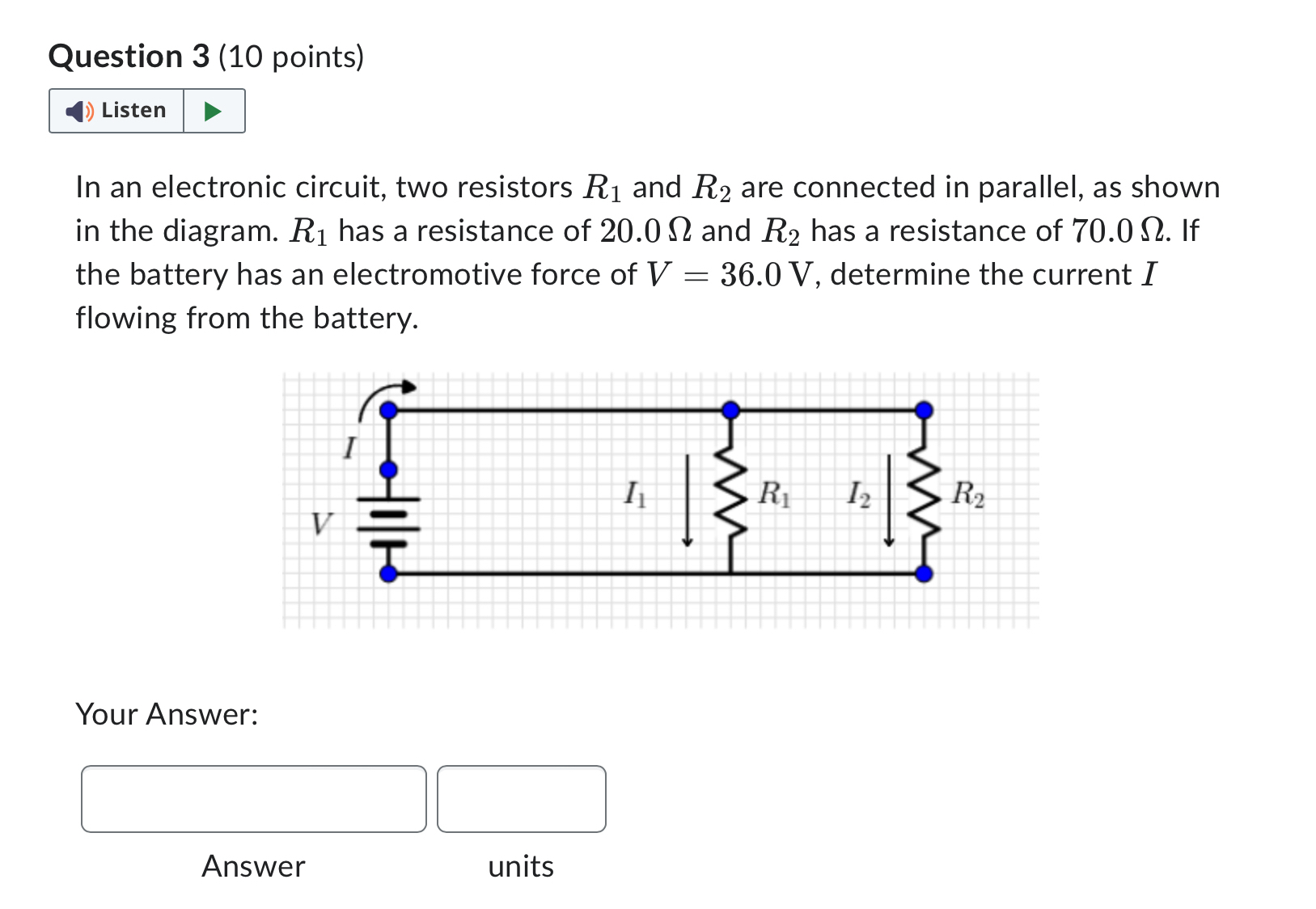 Solved Question 3 (10 ﻿points)In an electronic circuit, two | Chegg.com