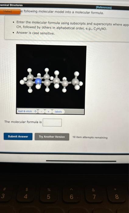 - Enter the molecular formula using subscripts and | Chegg.com