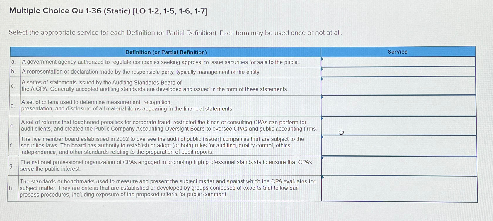 Solved Multiple Choice Qu 1-36 (Static) [LO | Chegg.com