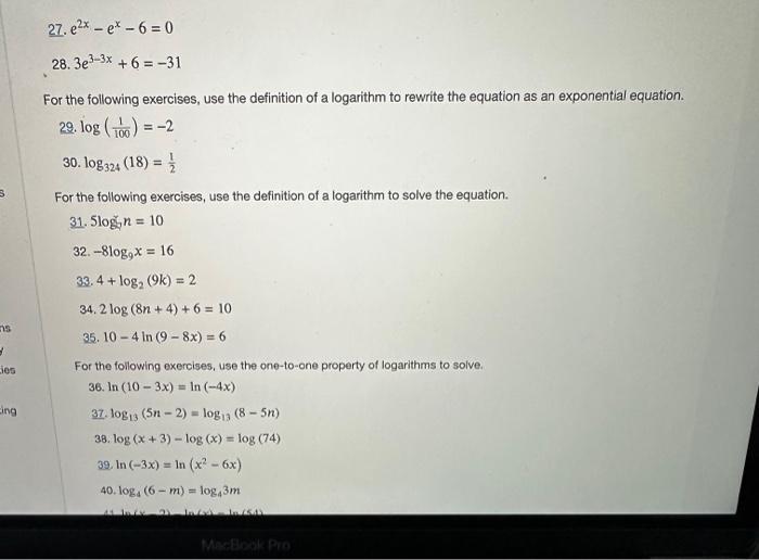 Solved For the following exercises, expand each logarithm as | Chegg.com