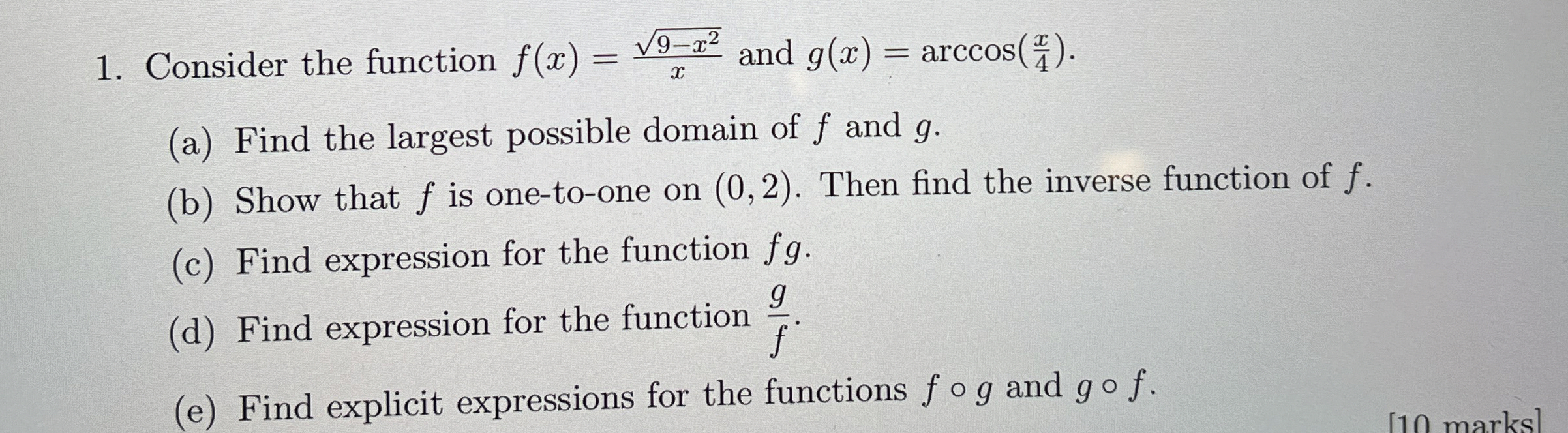 Solved Consider the function f(x)=9-x22x ﻿and | Chegg.com