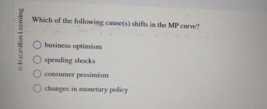 Solved Which of the following cause(s) ﻿shifts in the MP | Chegg.com