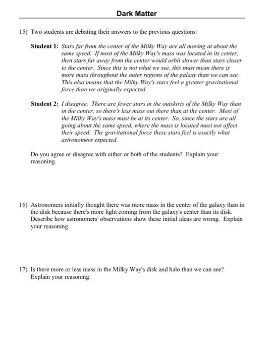 Solved If you could increase the amount of mass inside a | Chegg.com