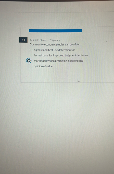 Solved 11 ﻿Multiple Choice 2.5 ﻿pointsCommunity economic | Chegg.com