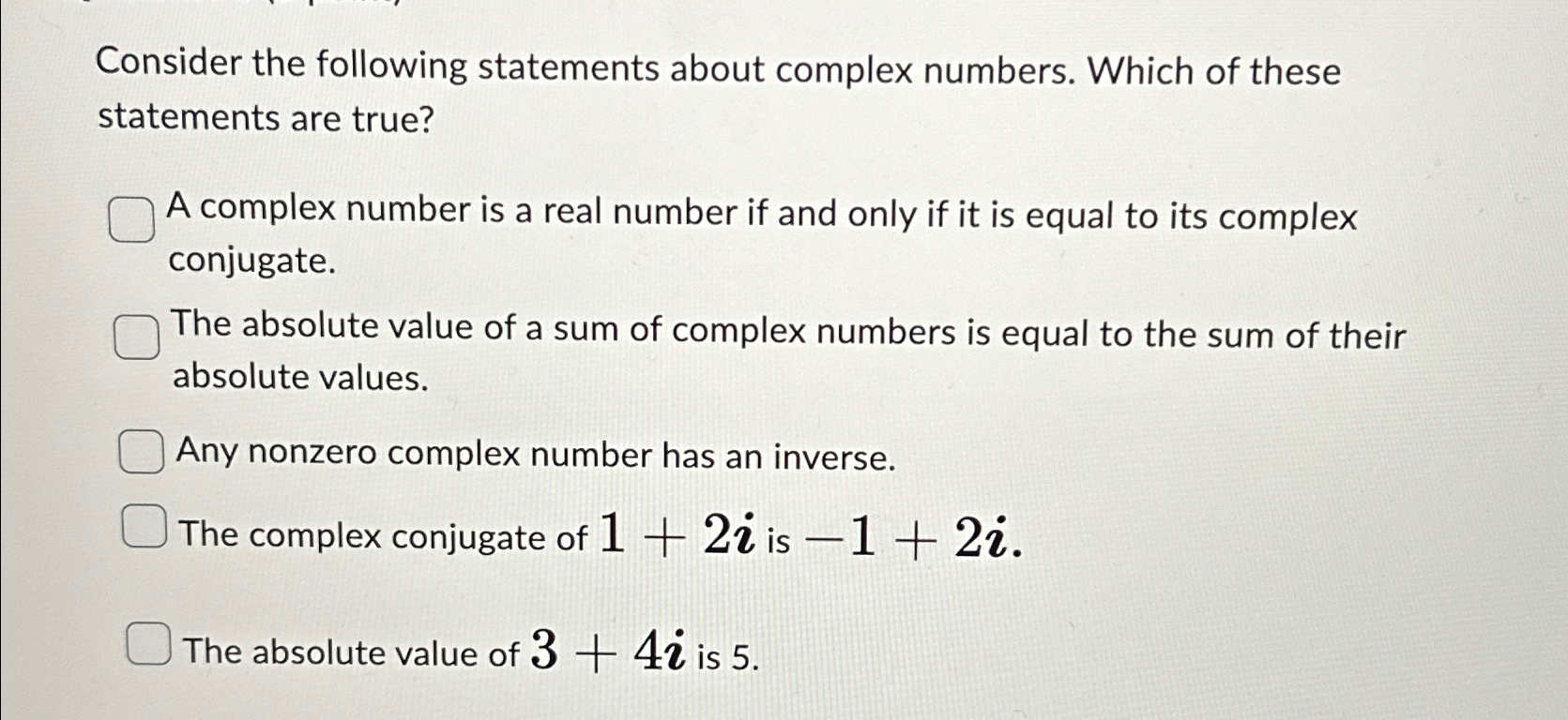 Solved Consider the following statements about complex | Chegg.com
