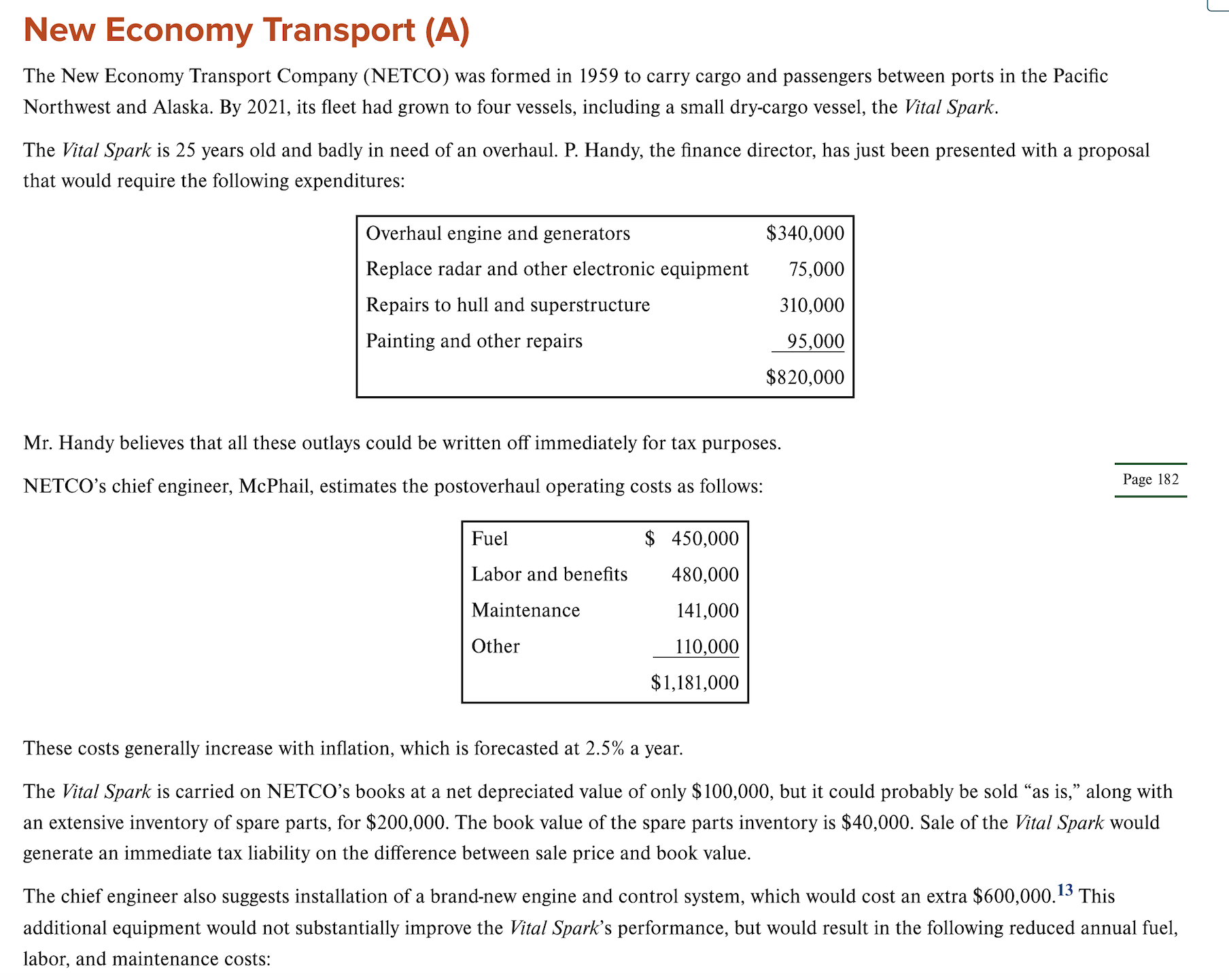 Solved The New Economy Transport Company (NETCO) ﻿was formed | Chegg.com