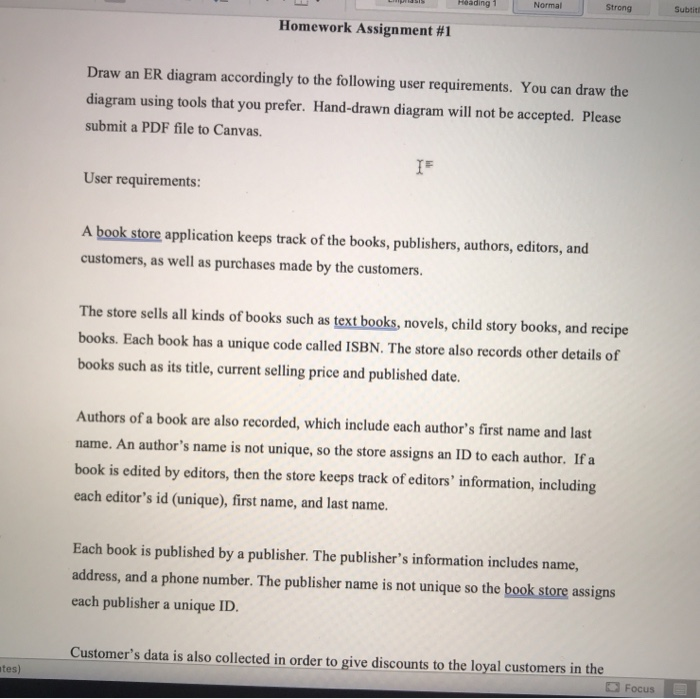 Solved Heading Normal Strong Subtit Homework Assignment #1 | Chegg.com