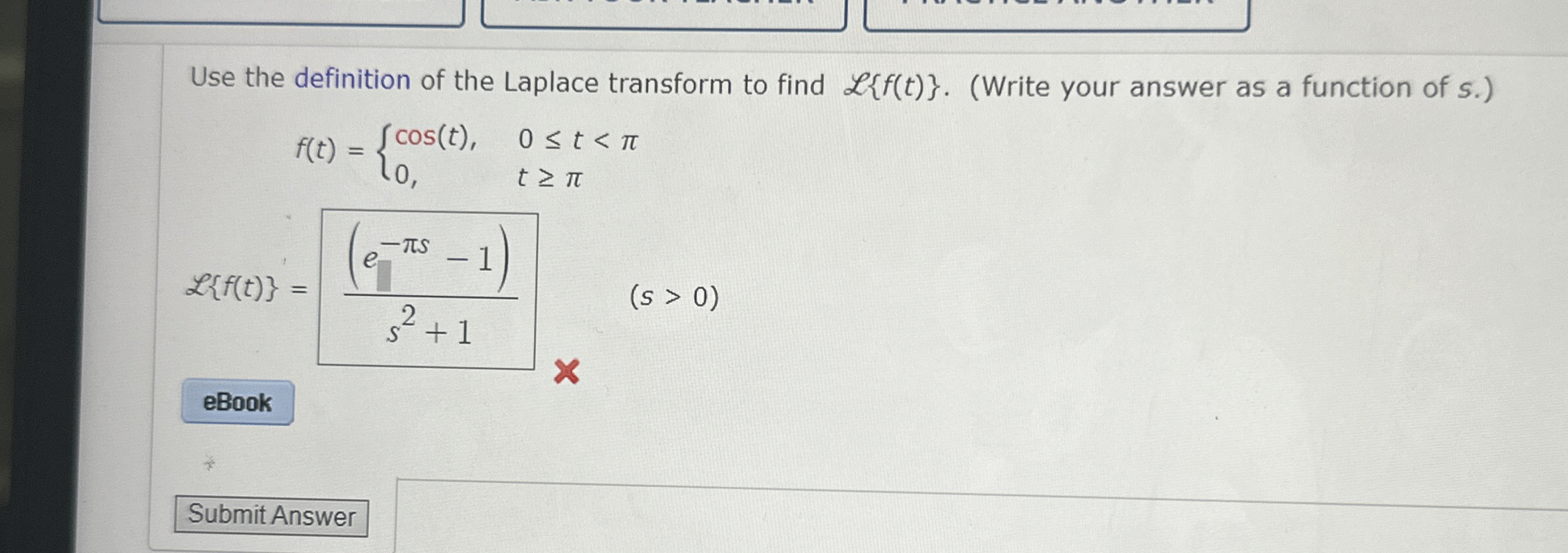 Solved Use the definition of the Laplace transform to find | Chegg.com