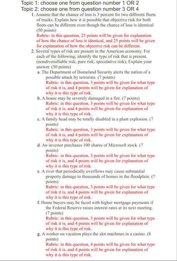 Solved Topic 1: choose one from question number 1 ﻿OR 2Topic | Chegg.com