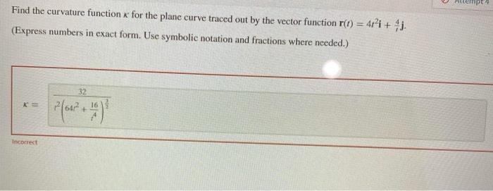 Solved Find the radius of the osculating circle at the point | Chegg.com