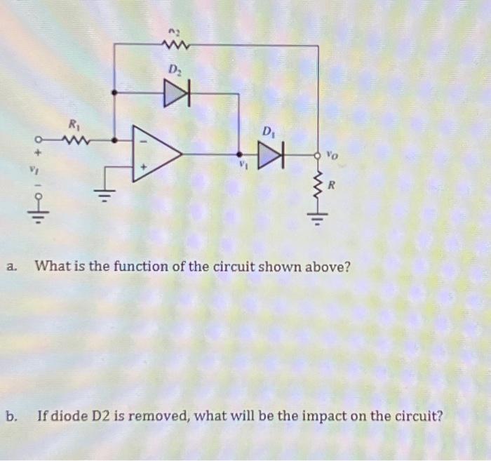 Solved a. What is the function of the circuit shown above? | Chegg.com