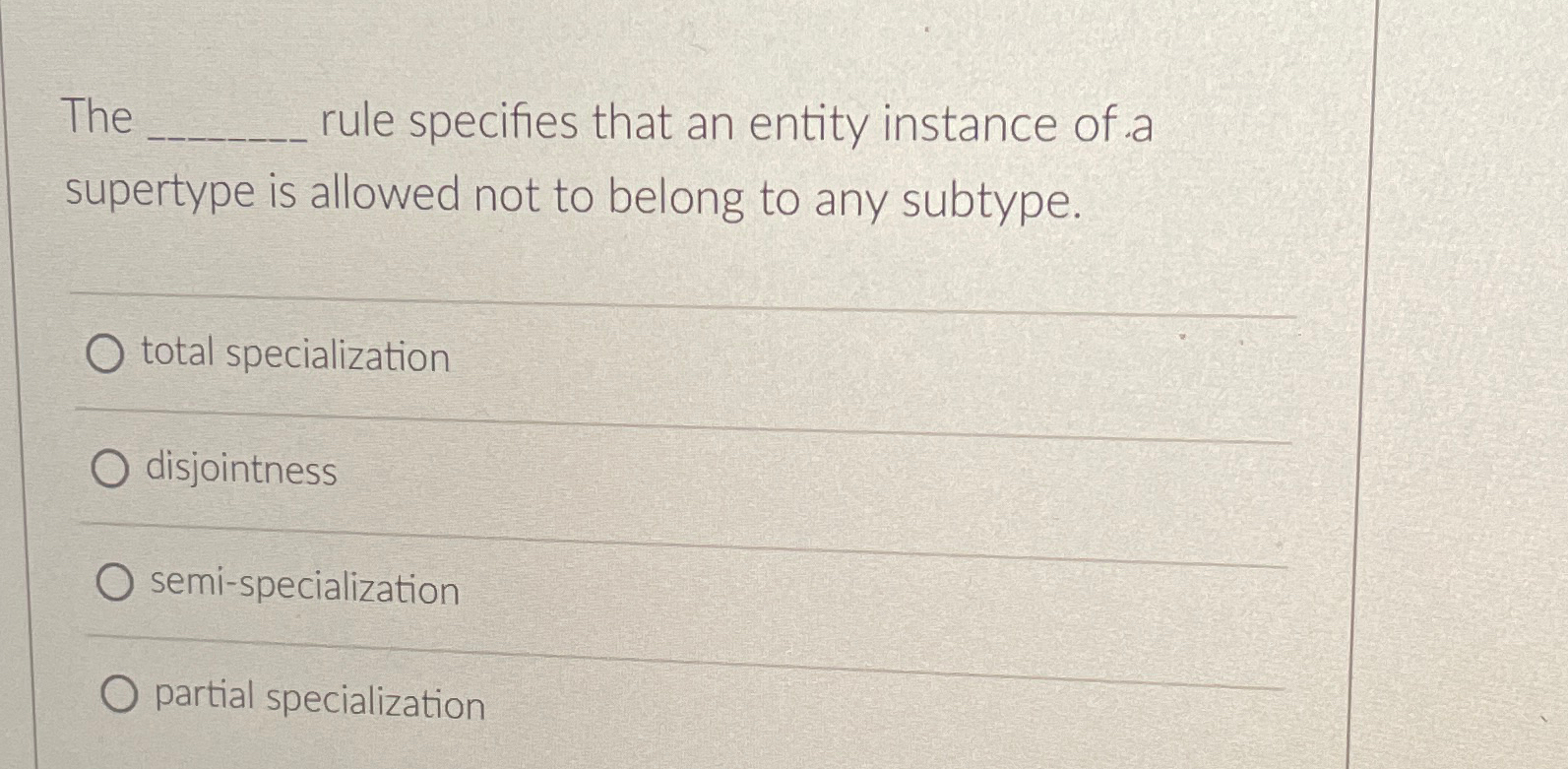 The rule specifies that an entity instance of a | Chegg.com