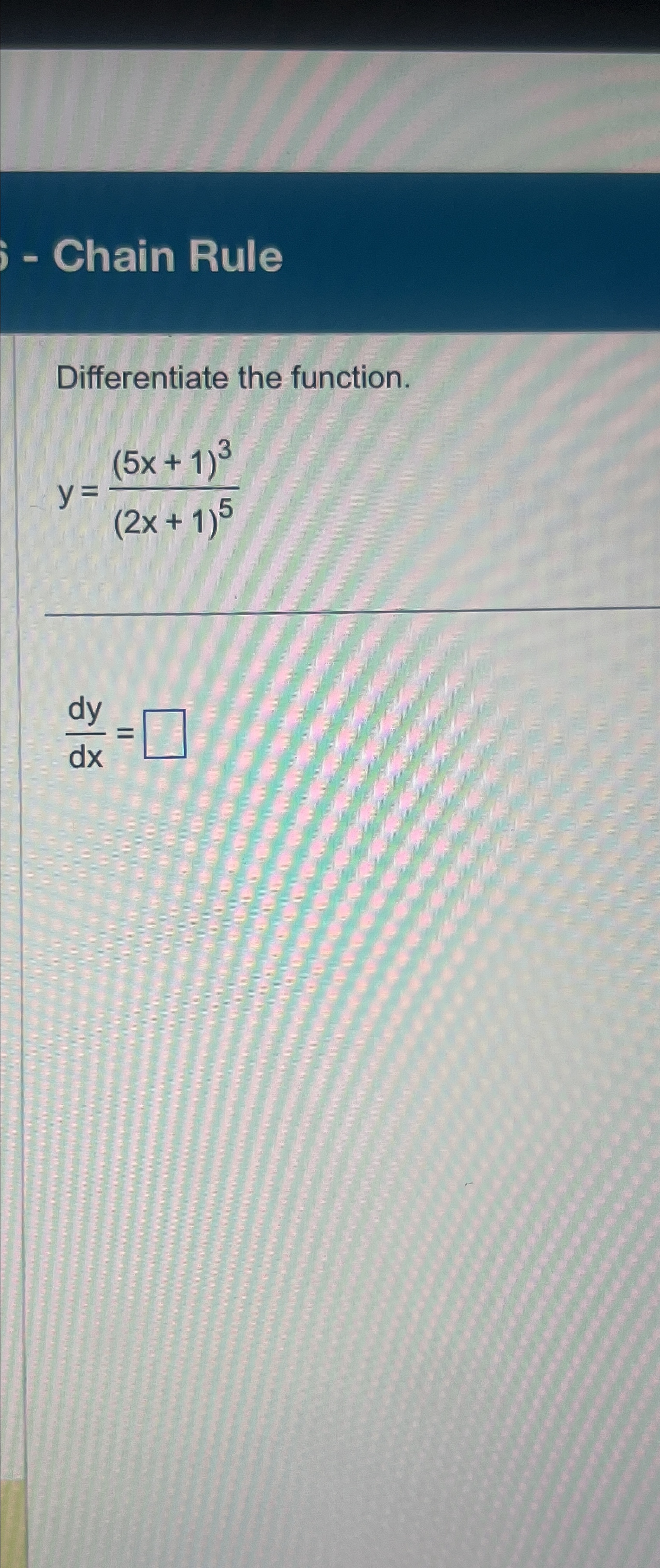 Solved Chain RuleDifferentiate the | Chegg.com