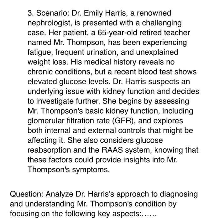Solved 3. Scenario: Dr. Emily Harris, a renowned | Chegg.com