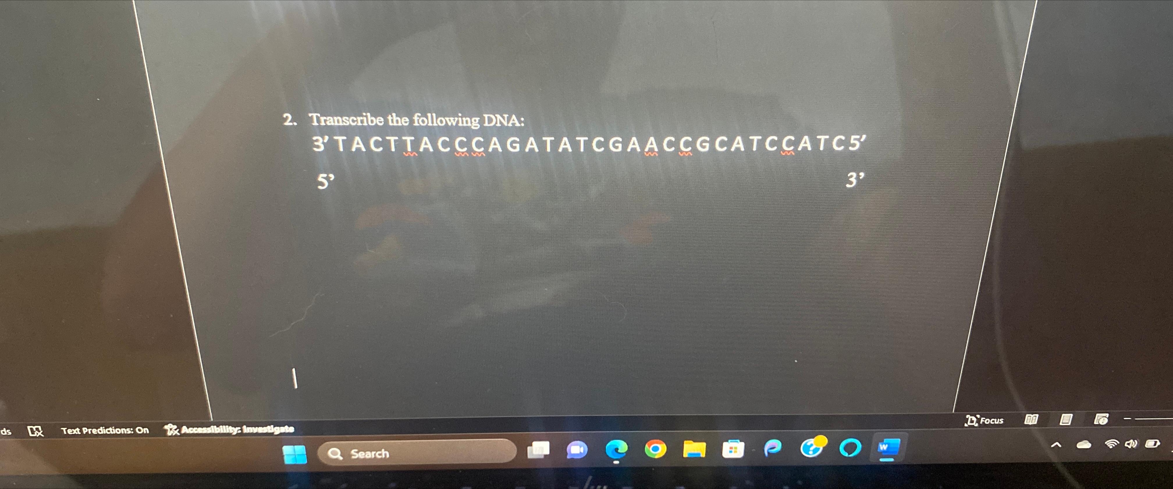 Solved Transcribe the following DNA: 3' | Chegg.com Solved Transcribe the following DNA: 3' | Chegg.com