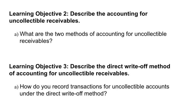 Solved Learning Objective 2: Describe the accounting for | Chegg.com