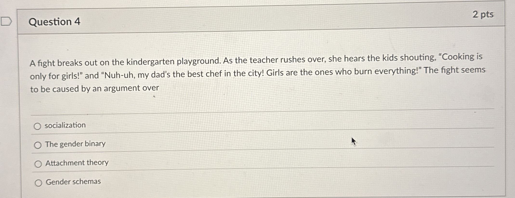 Solved Question 42 ﻿ptsA fight breaks out on the | Chegg.com