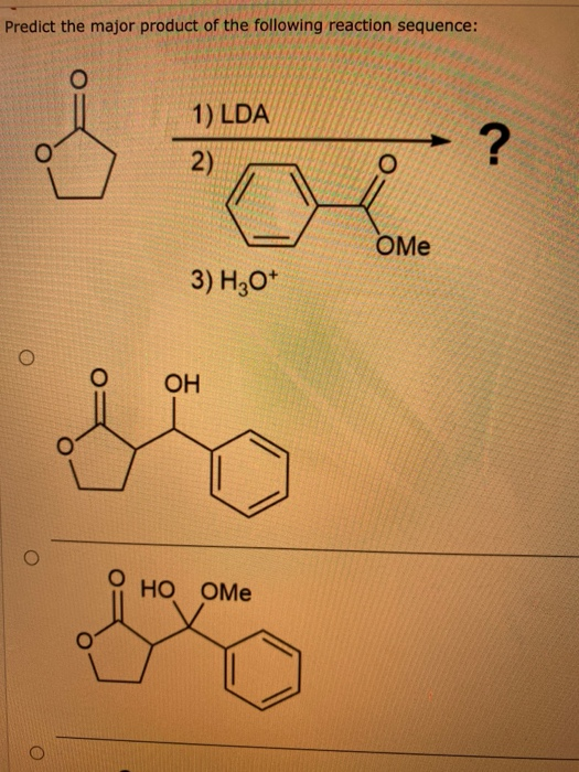 Solved Predict the major product of the following reaction | Chegg.com