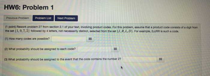 Solved HW6: Problem 1 Previous Problem Problem List Next | Chegg.com