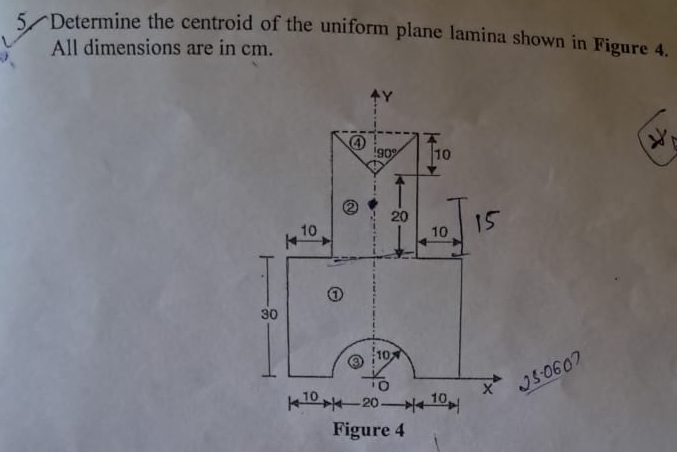Solved Determine the centroid of the uniform plane lamina | Chegg.com
