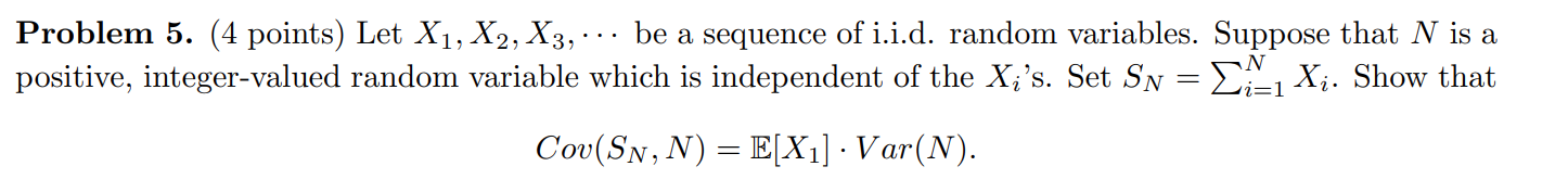 Solved Problem 5. ( 4 ﻿points) ﻿Let x1,x2,x3,cdots be a | Chegg.com