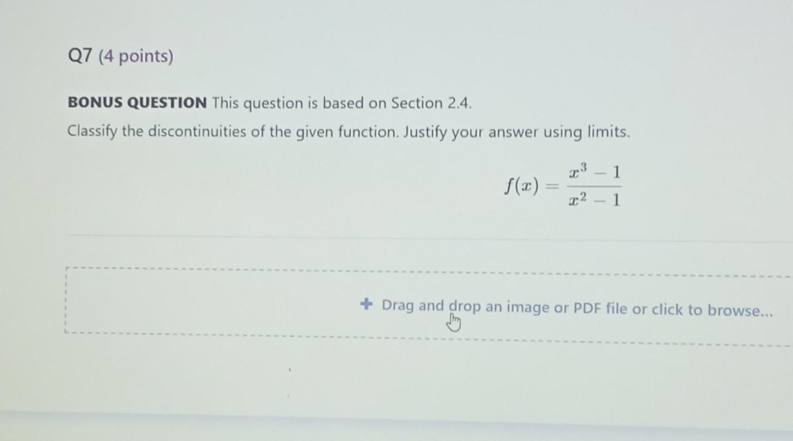Solved BONUS QUESTION This question is based on Section 2.4. | Chegg.com