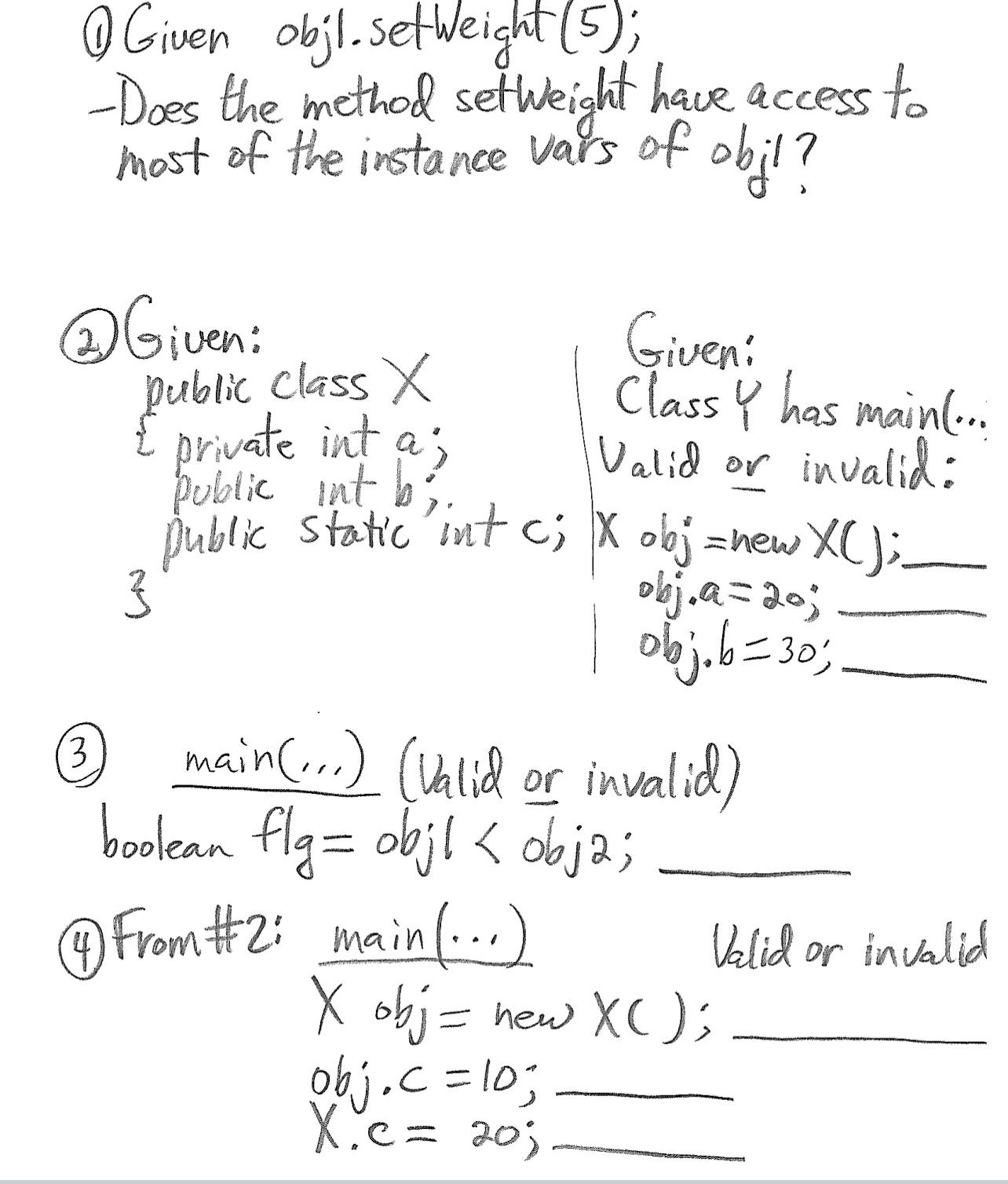 Solved (1) Given objl.setWeight(5);Does the method | Chegg.com Solved (1) Given objl.setWeight(5);Does the method | Chegg.com