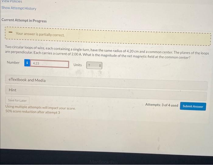 Solved Two circular loops of wire, each containing a single | Chegg.com