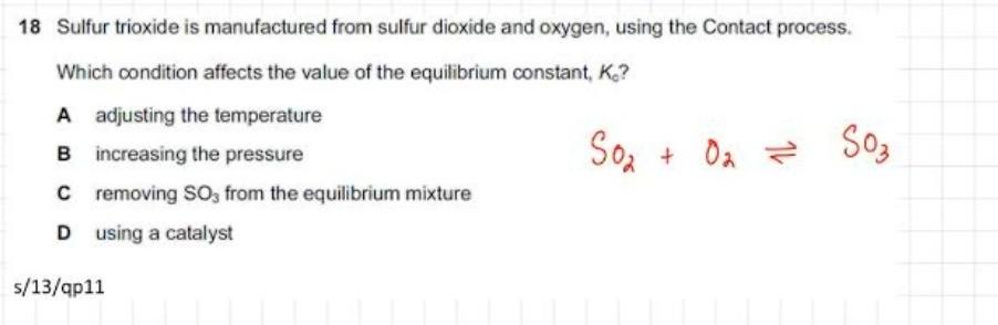 Solved 18 Sulfur trioxide is manufactured from sulfur | Chegg.com