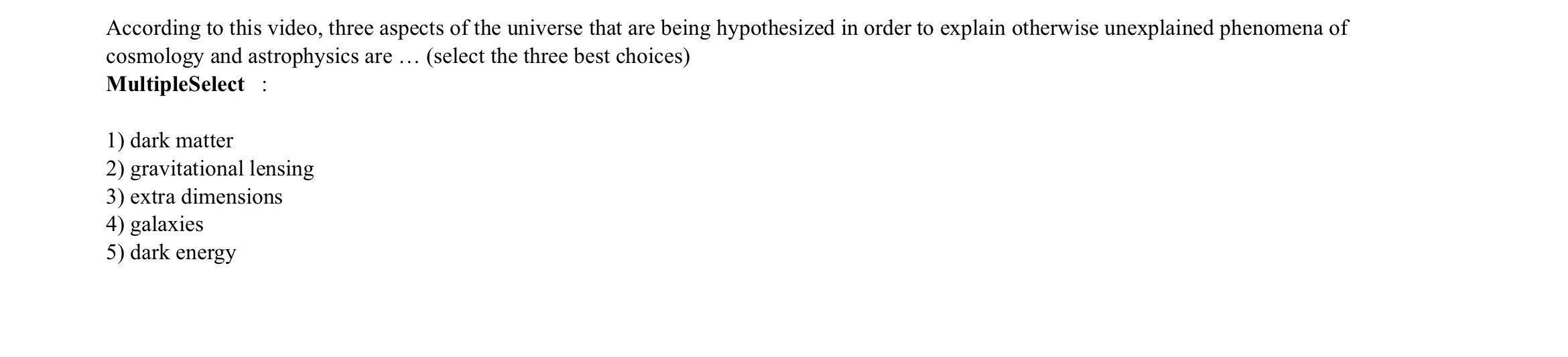 Solved According to this video, three aspects of the | Chegg.com
