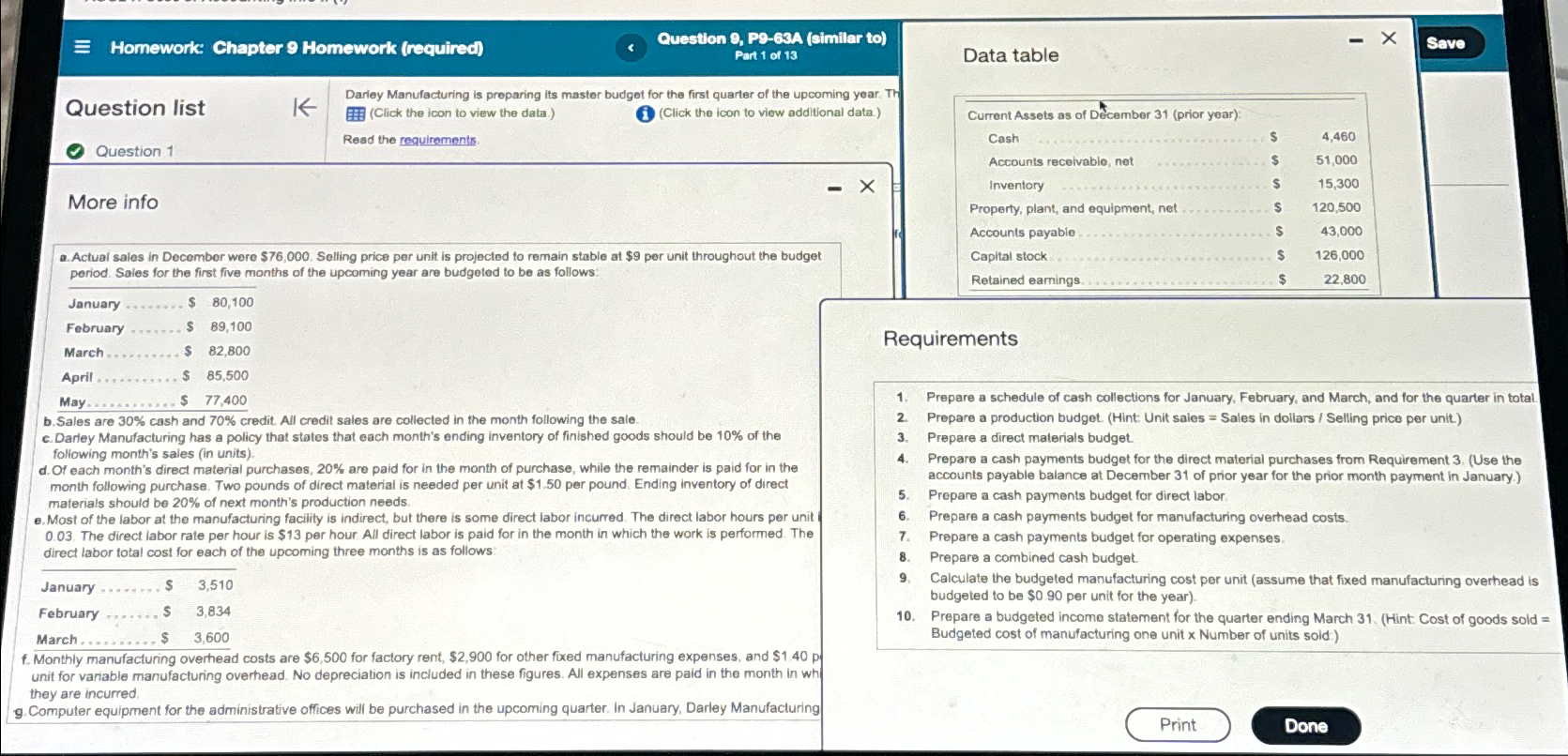 Solved Homework: Chapter 9 ﻿Homework (required)Question 9, | Chegg.com