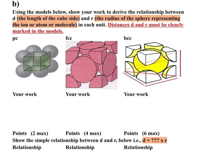 Solved b) Using the models below, show your work to derive | Chegg.com