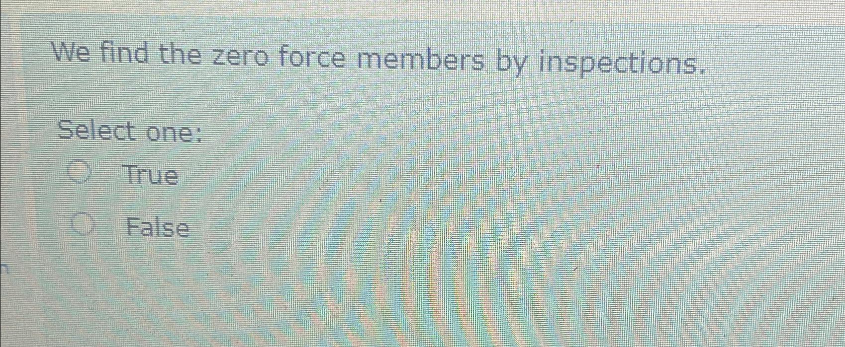 Solved We find the zero force members by inspections.Select | Chegg.com