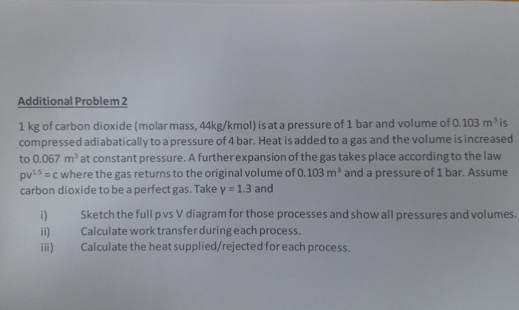 Solved Additional Problem 21kg ﻿of carbon dioxide (molar | Chegg.com