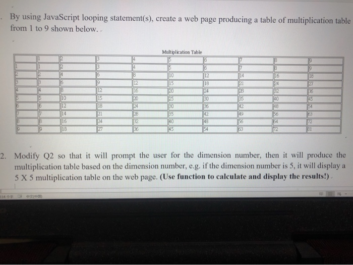 Solved . By using JavaScript looping statement(s), create a | Chegg.com Solved . By using JavaScript looping statement(s), create a | Chegg.com