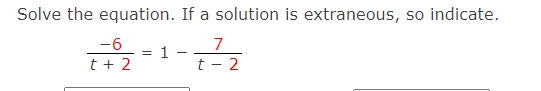 Solved Solve the equation. If a solution is extraneous, so | Chegg.com