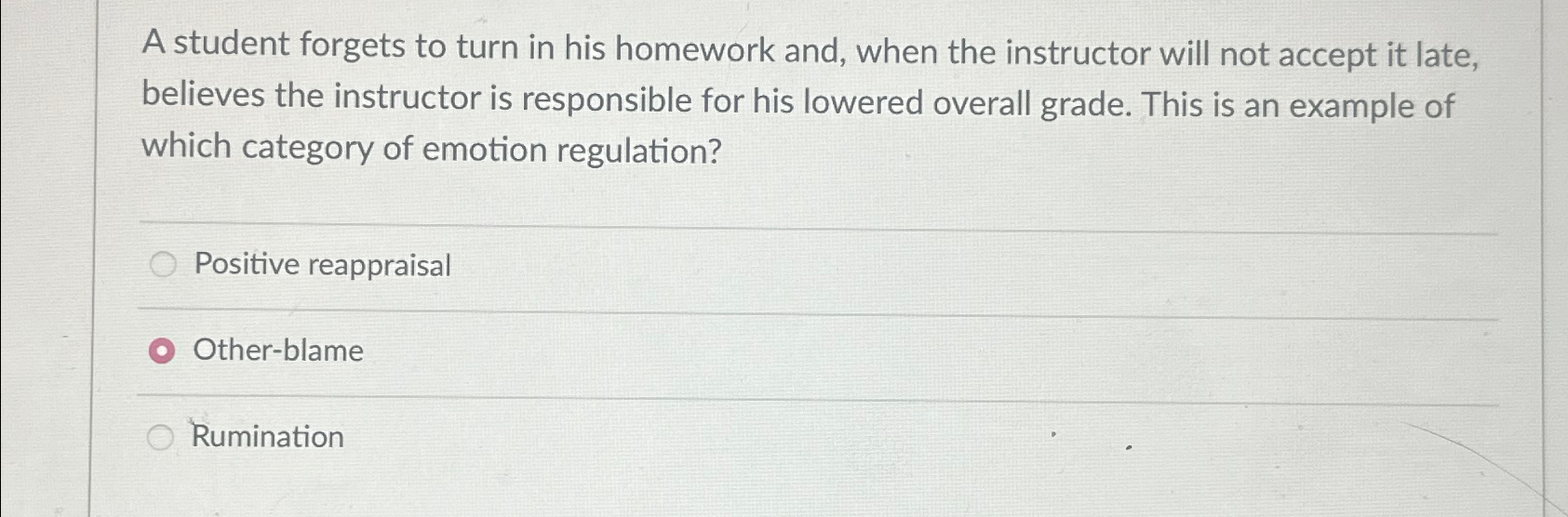 Solved A student forgets to turn in his homework and, when | Chegg.com