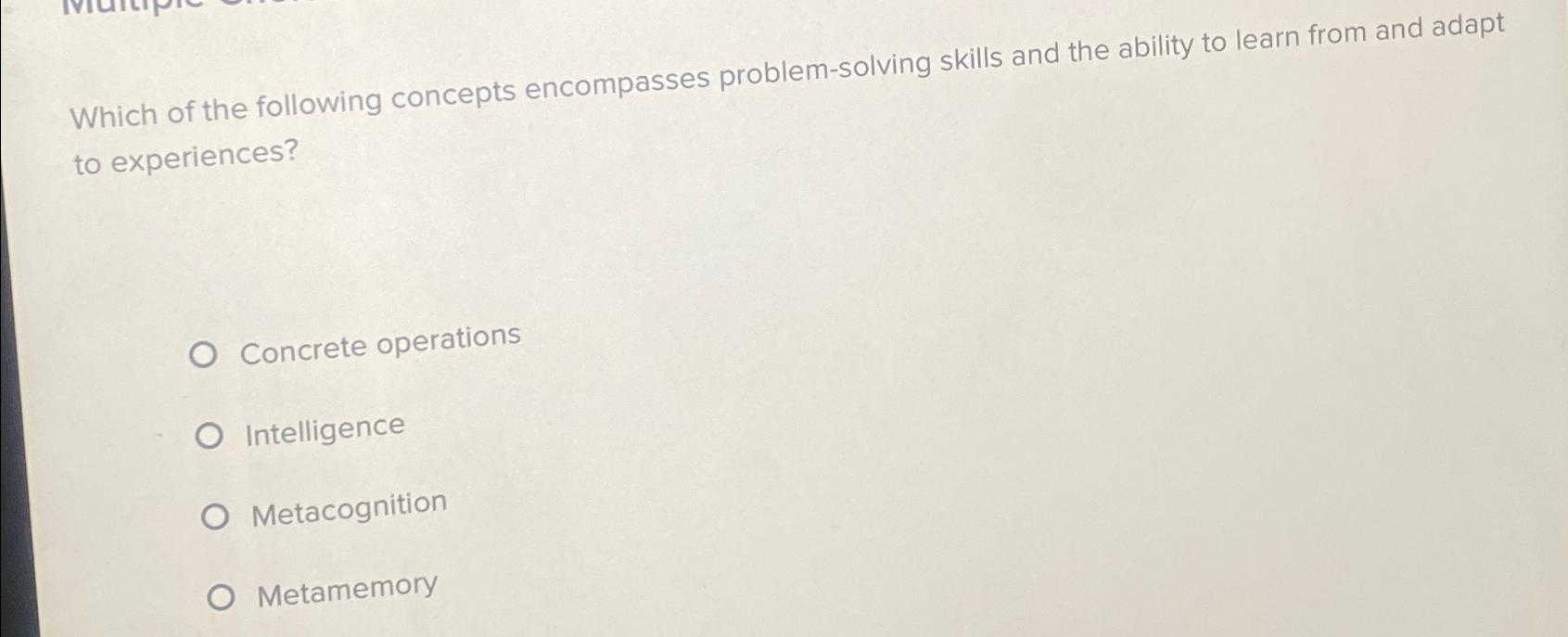 Solved Which of the following concepts encompasses | Chegg.com