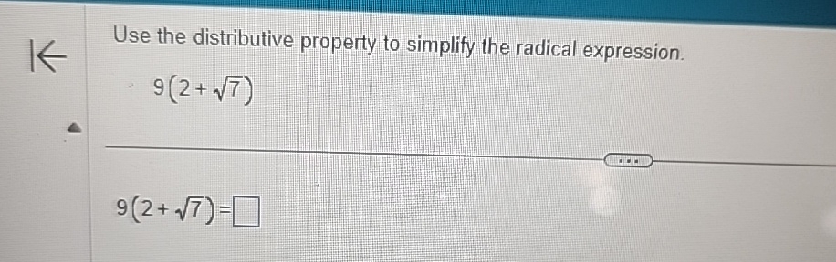 Solved Use the distributive property to simplify the radical | Chegg.com