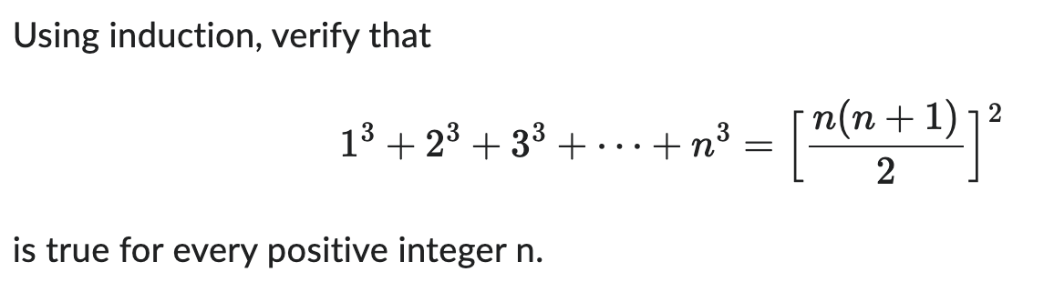Solved Using induction, verify | Chegg.com