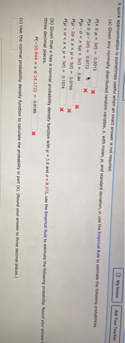 Solved A quick approximation is sometimes useful when an | Chegg.com