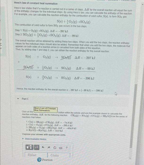 Solved Part A Click the AH is an Extensive Property button | Chegg.com