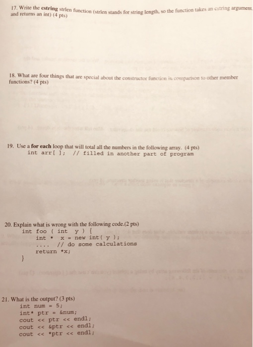 Solved 17. Write the estring strlen function (strien stands | Chegg.com