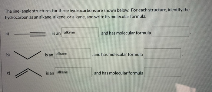 Solved The line-angle structures for three hydrocarbons are | Chegg.com