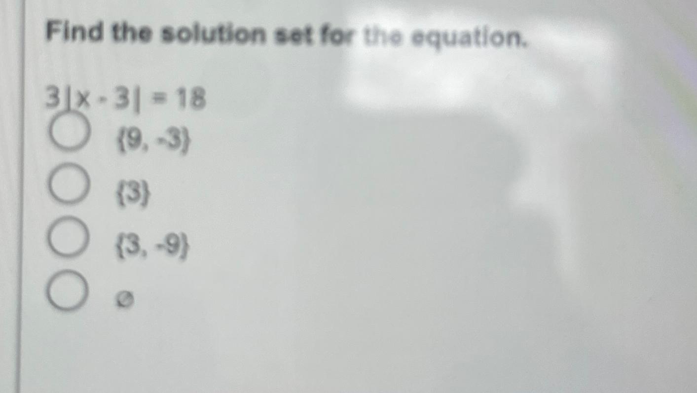 Solved Find the solution set for the | Chegg.com