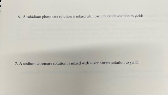 Solved (Problems 4-7) From the following mixtures, identify | Chegg.com