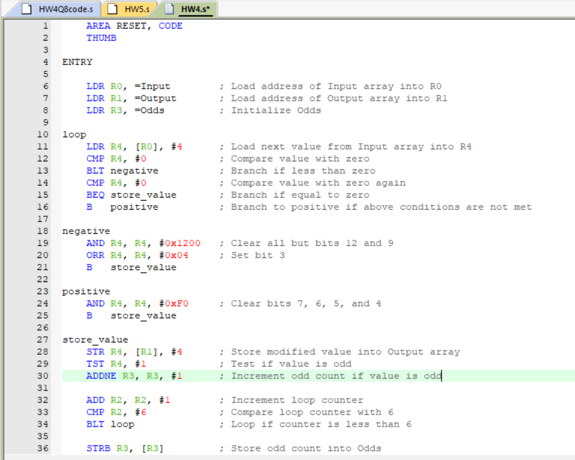 Solved Your code (In uVision, ARM Assembly) ﻿should do the | Chegg.com