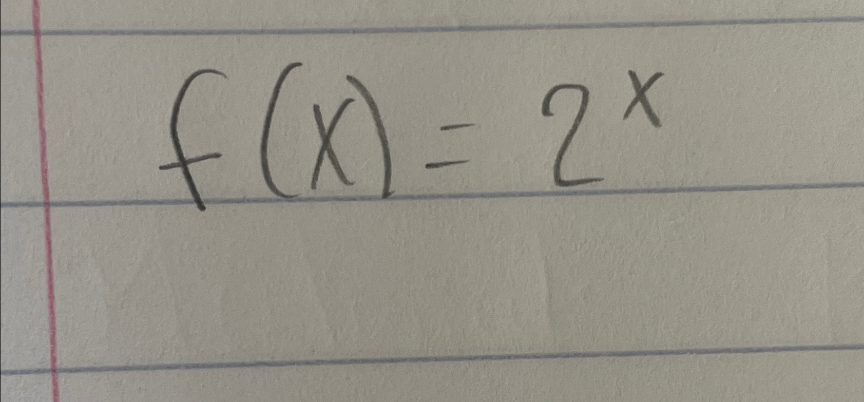 Solved f(x)=2x ﻿Graph and write the domain and range | Chegg.com