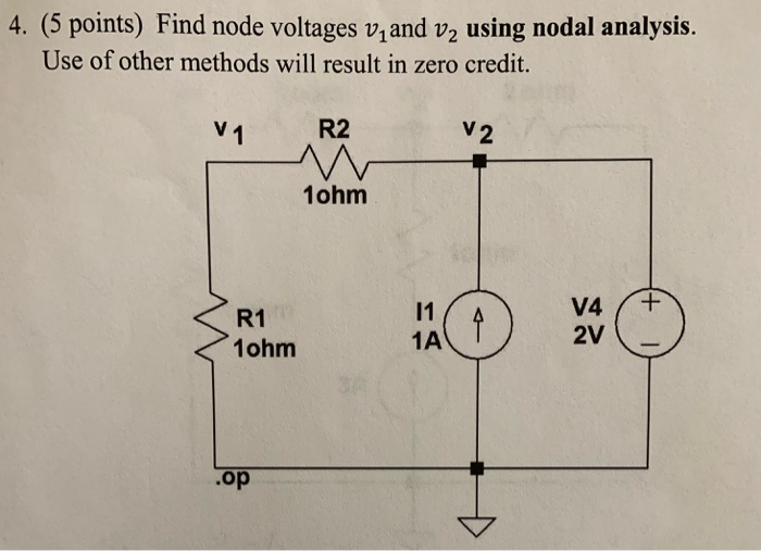 Solved 4. (5 points) Find node voltages vzand v2 using nodal | Chegg.com