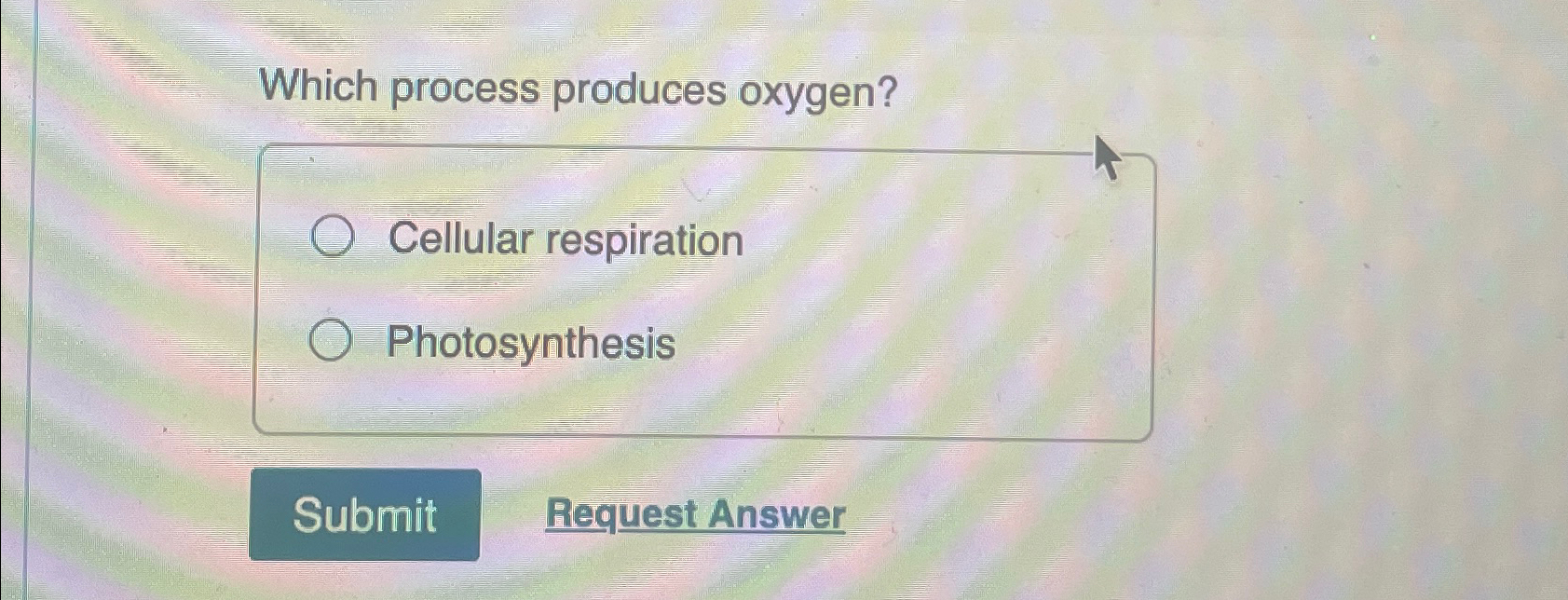 Solved Which process produces oxygen?Cellular | Chegg.com